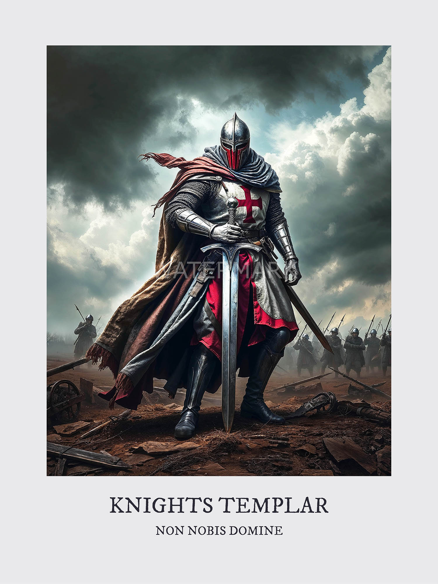 Knights Templar Non Nobis Domine Poster
